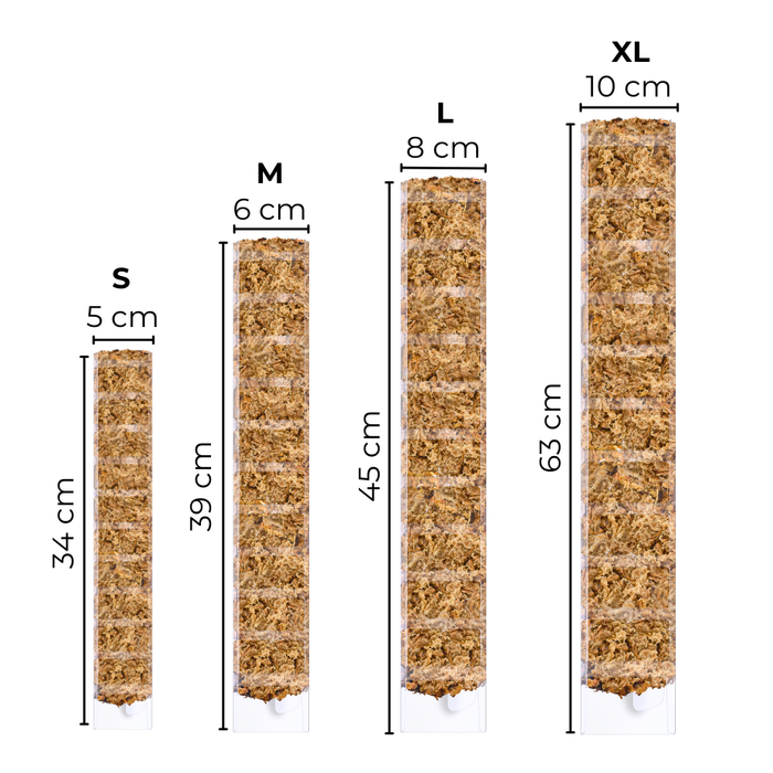Front Opening D-Shaped Moss Pole – Easy Access Support for Climbing ...